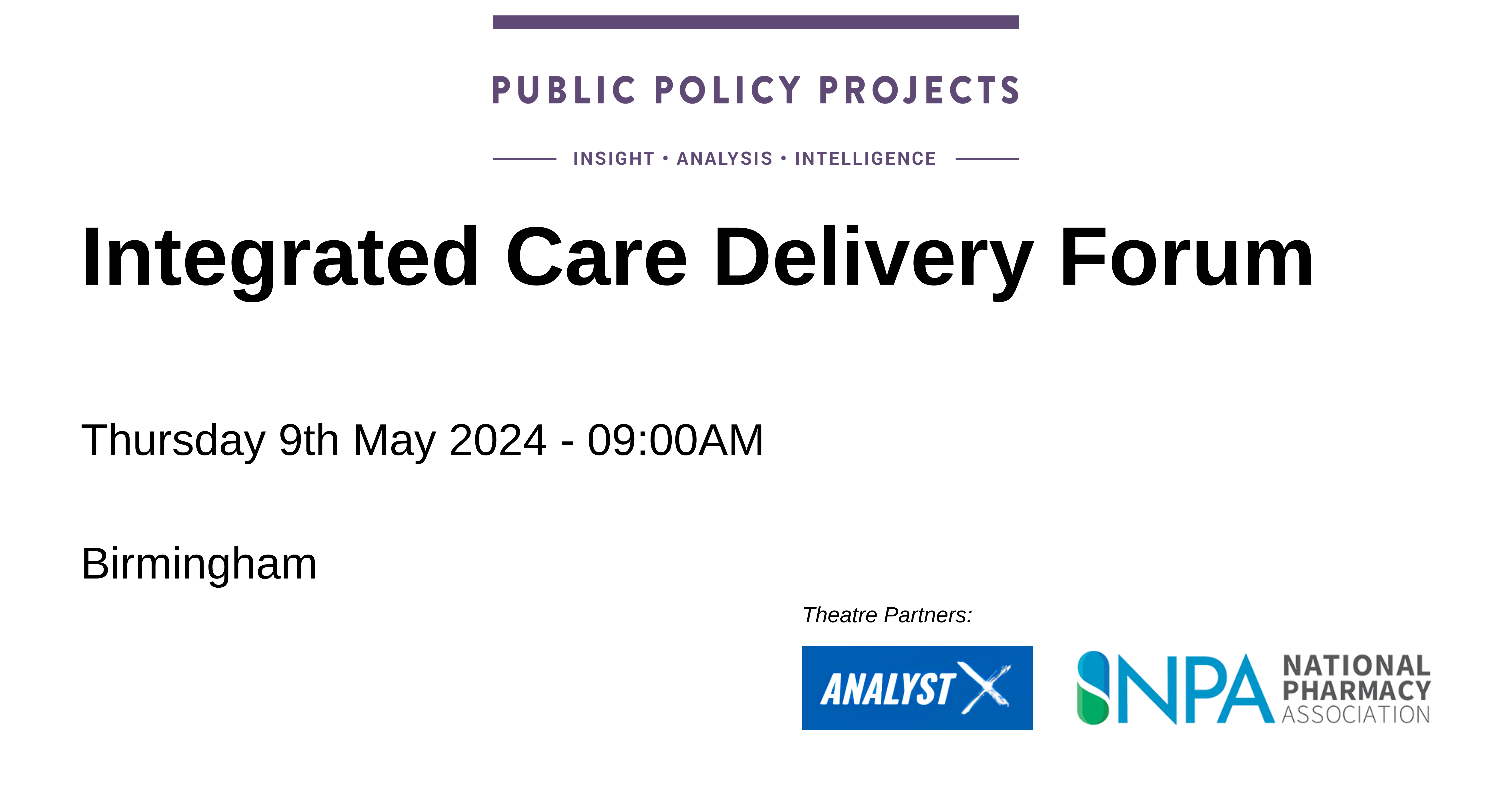 Integrated Care Delivery Forum - Birmingham